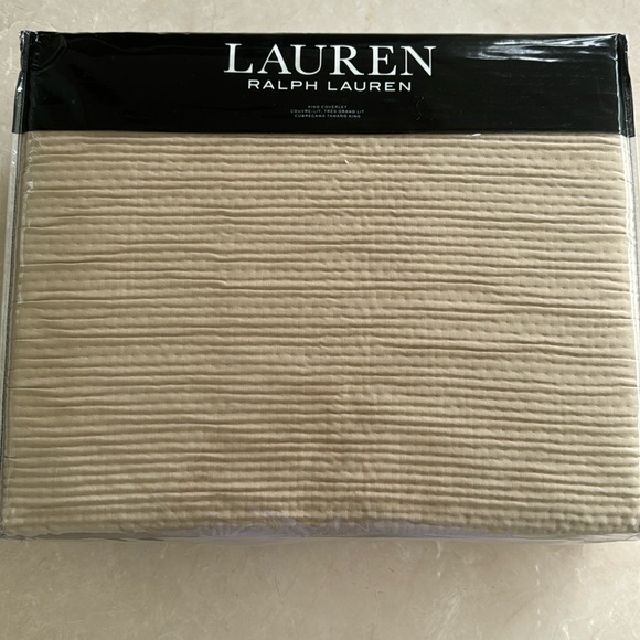 Ralph Lauren | Bedding | New Ralph Lauren King Tan Coverlet Blanket 385 ...